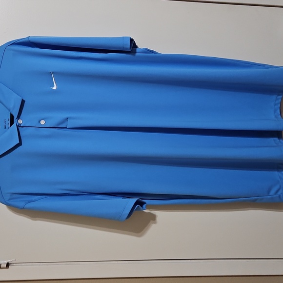 Nike | Shirts | Nike Baby Blue Mens Golf Shirt Size Xxl Like New | Poshmark